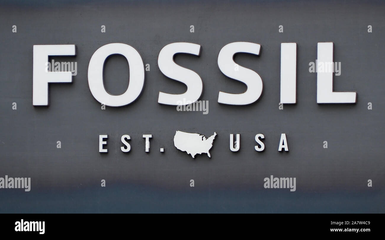 LONDON, UK - CIRCA SEPTEMBER 2019: Fossil sign Stock Photo - Alamy