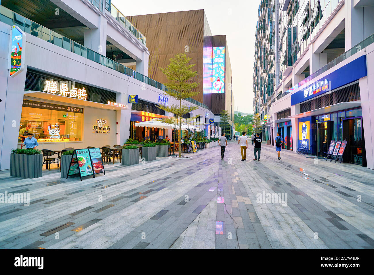SHENZHEN, CHINA - CIRCA APRIL, 2019: pedestrian way located in Shenzhen ...