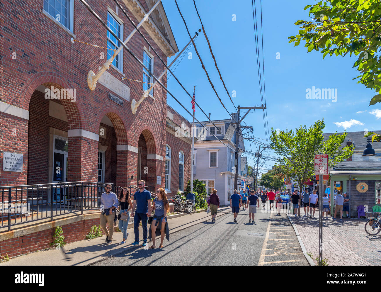 Commercial Street (the Main Street) in Provincetown, Cape Cod ...