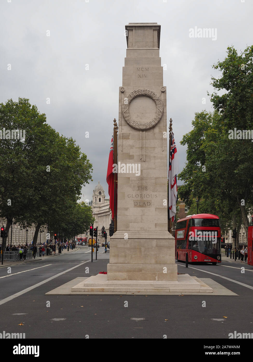 LONDON, UK - CIRCA SEPTEMBER 2019: Cenotaph war memorial to commemorate ...