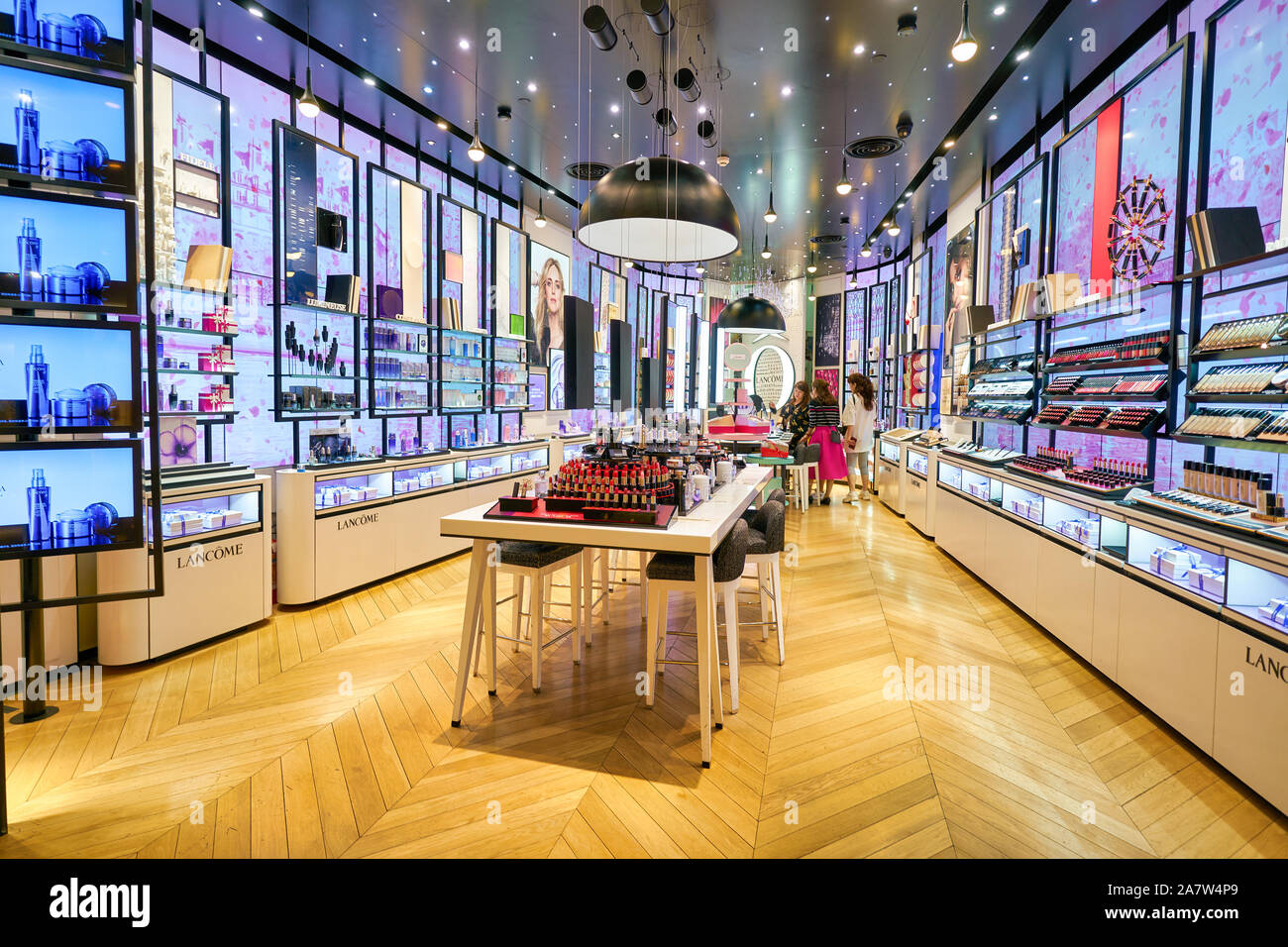 SHENZHEN, CHINA - CIRCA APRIL, 2019: cosmetics products on display at a ...