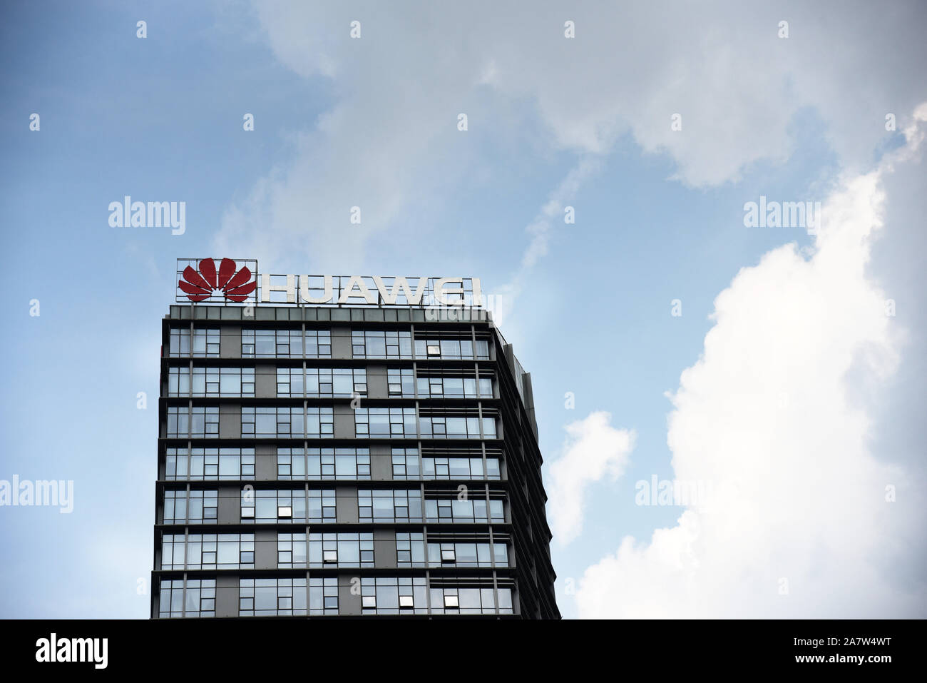--FILE--View of an office building of Huawei in Guiyang city, southwest ...