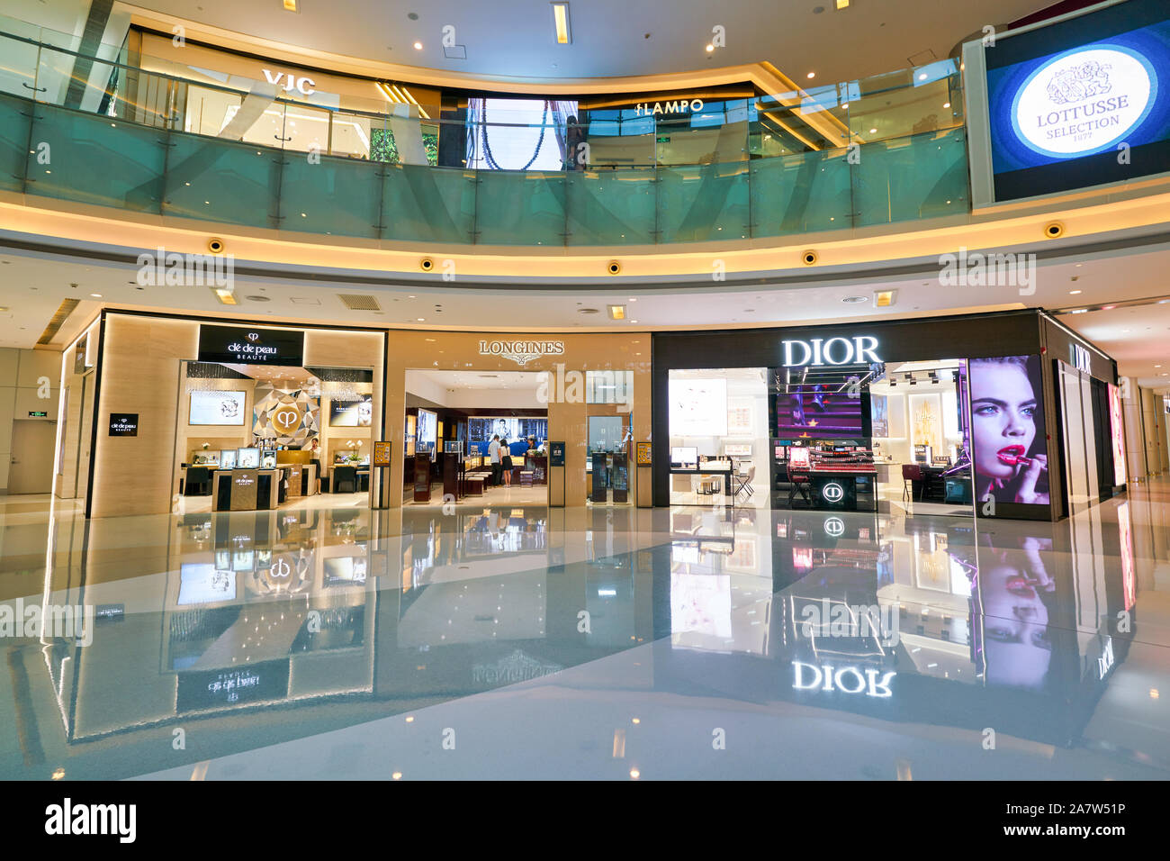 SHENZHEN, CHINA - CIRCA APRIL, 2019: cosmetics products on display at a ...