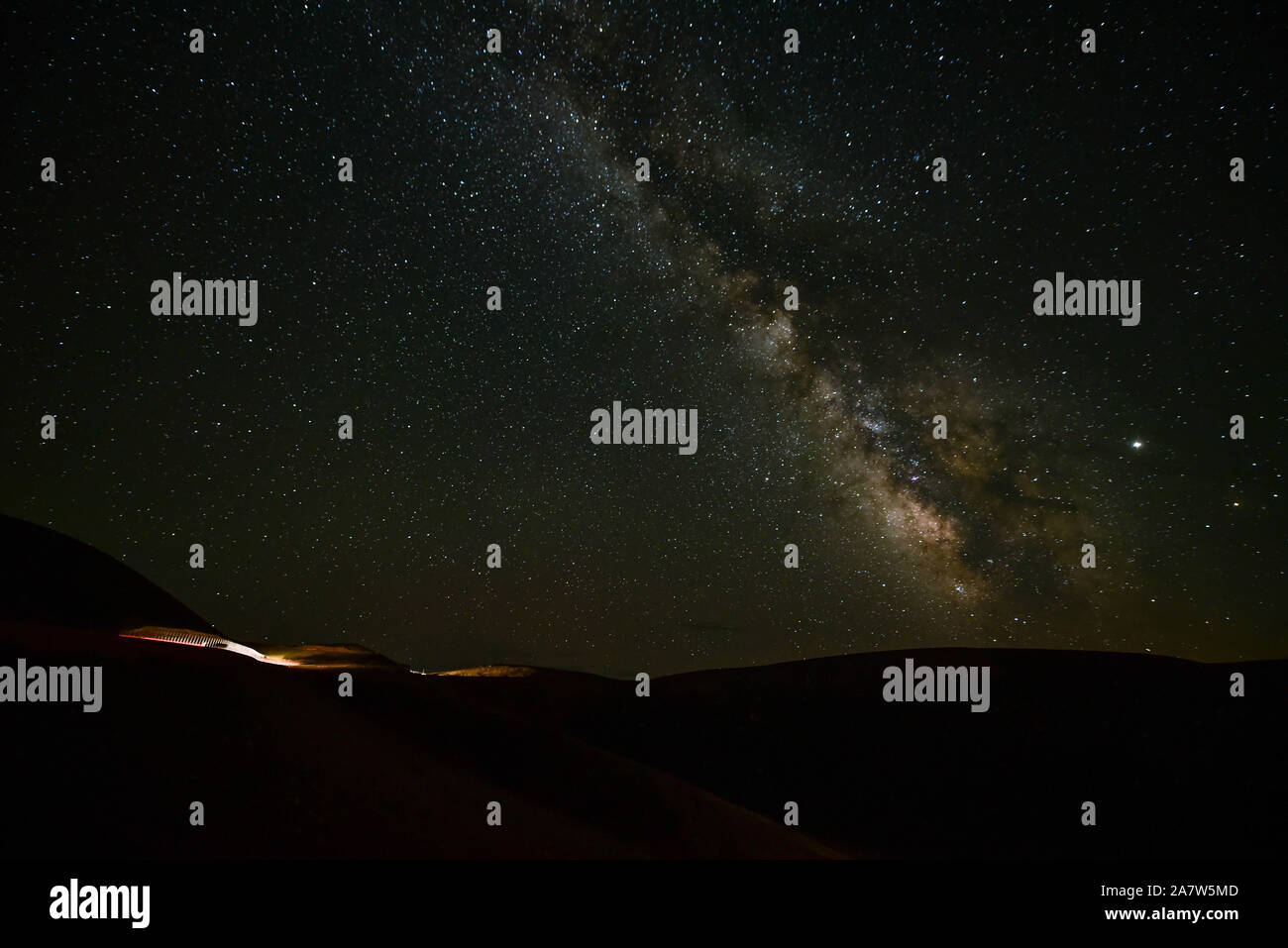 Landscape of the starry sky over Bayingolin Mongol Autonomous ...