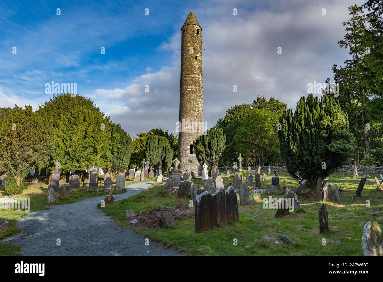 Glendalough is a village with a monastery in County Wicklow, Ireland ...