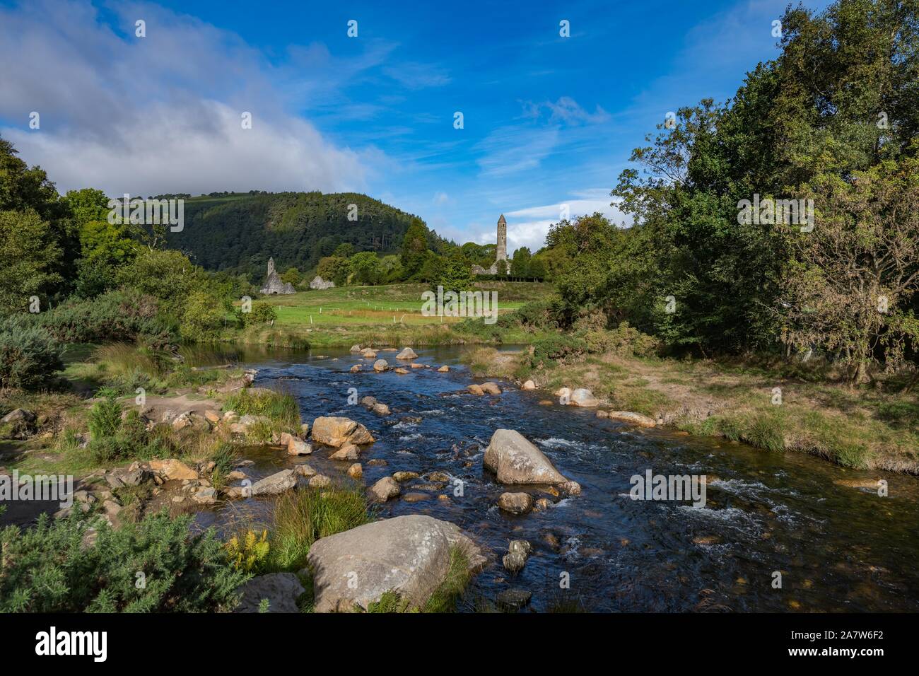 Glendalough is a village with a monastery in County Wicklow, Ireland ...