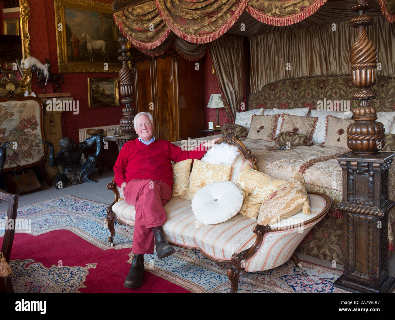 Sir Benjamin Slade at his home near Taunton. He is searching for a ...