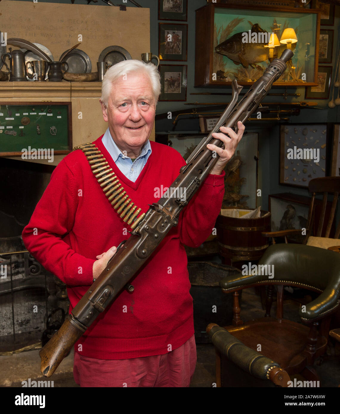 Sir Benjamin Slade at his home near Taunton. He is searching for a ...