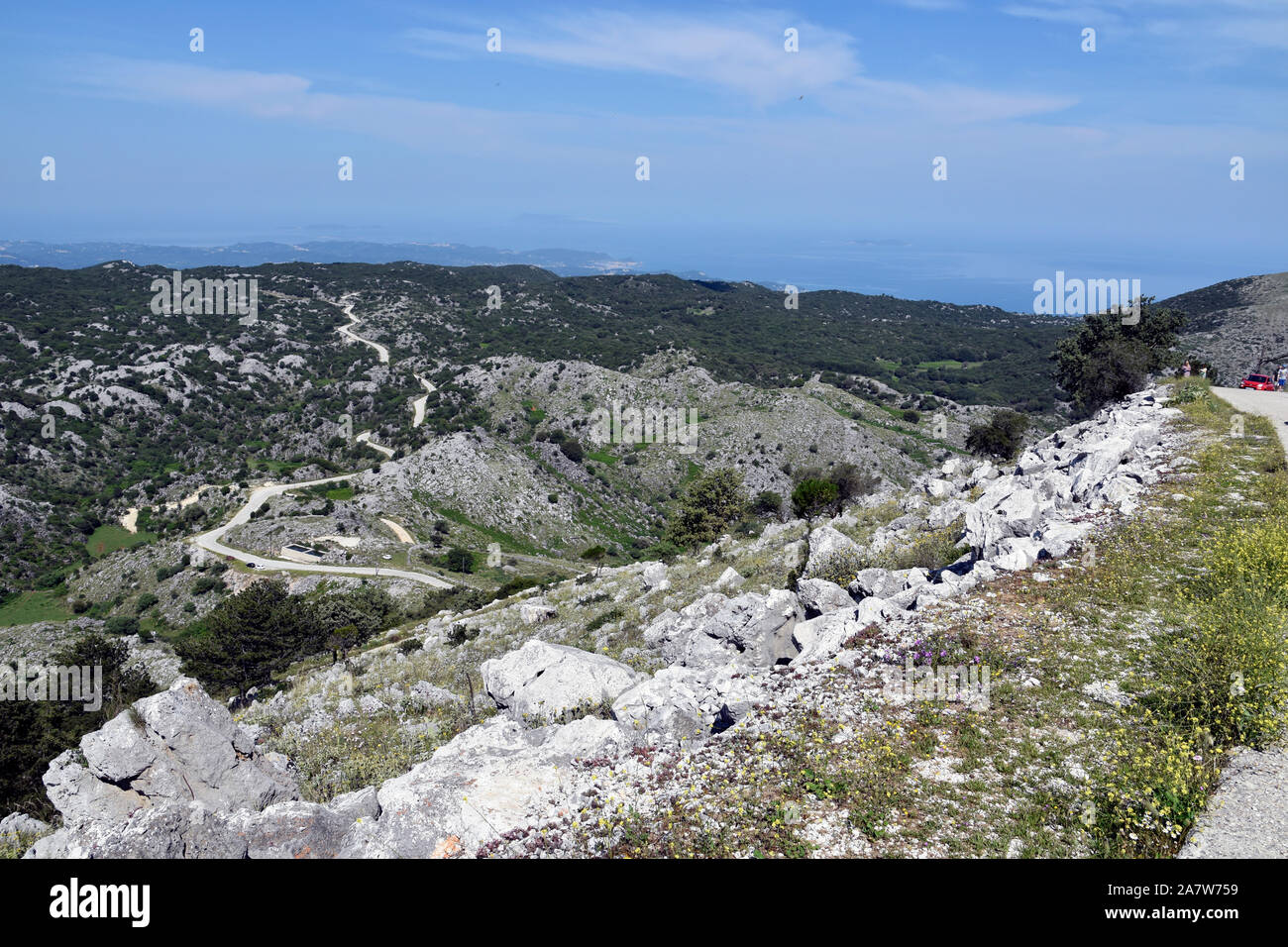 tourist island greece ionian korfu Stock Photo - Alamy