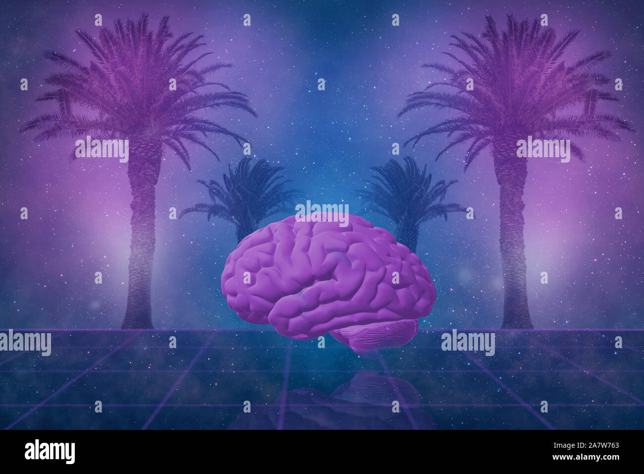 Brain light neon hi-res stock photography and images - Alamy