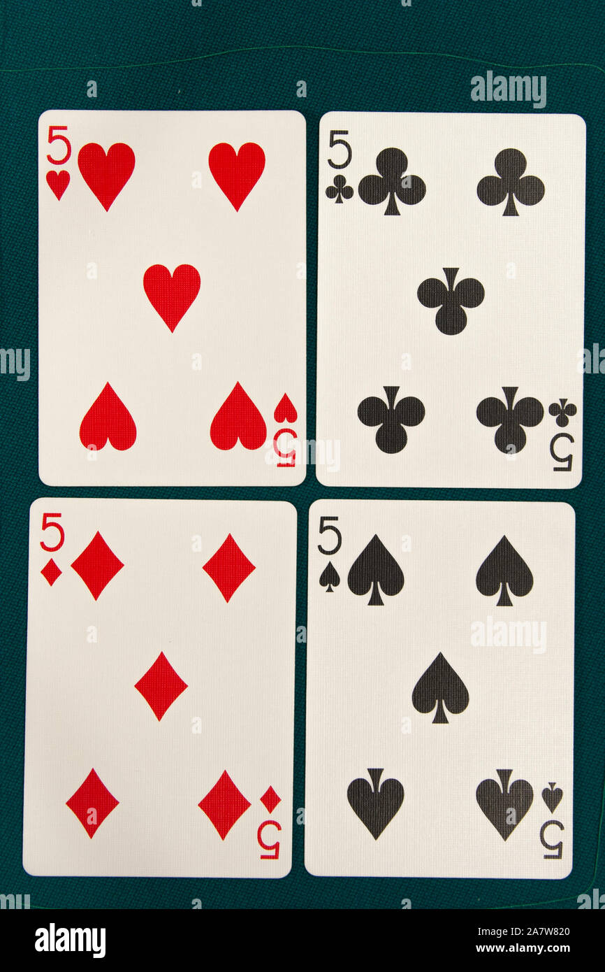 combination of four different play cards Stock Photo - Alamy