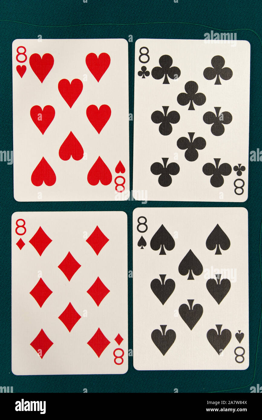 combination of four different play cards Stock Photo - Alamy