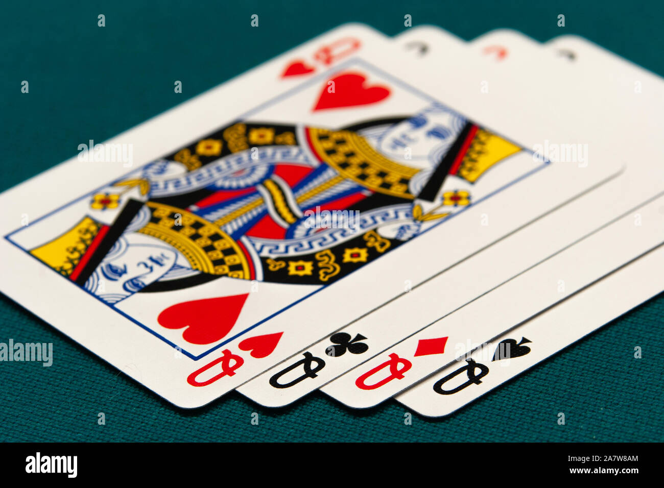 combination of four different play cards Stock Photo - Alamy
