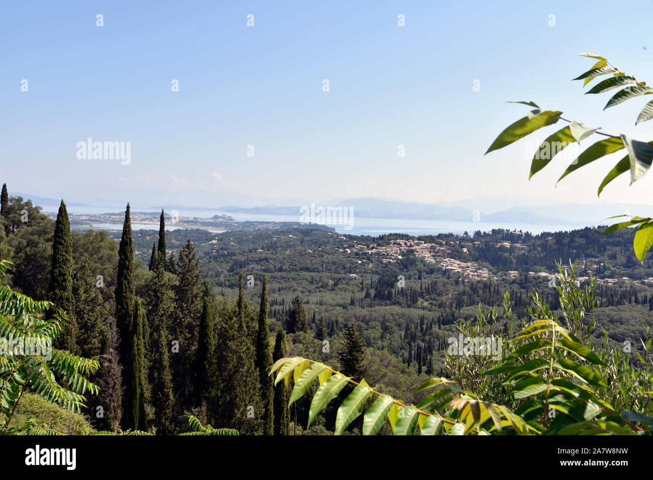 tourist island greece ionian korfu Stock Photo - Alamy
