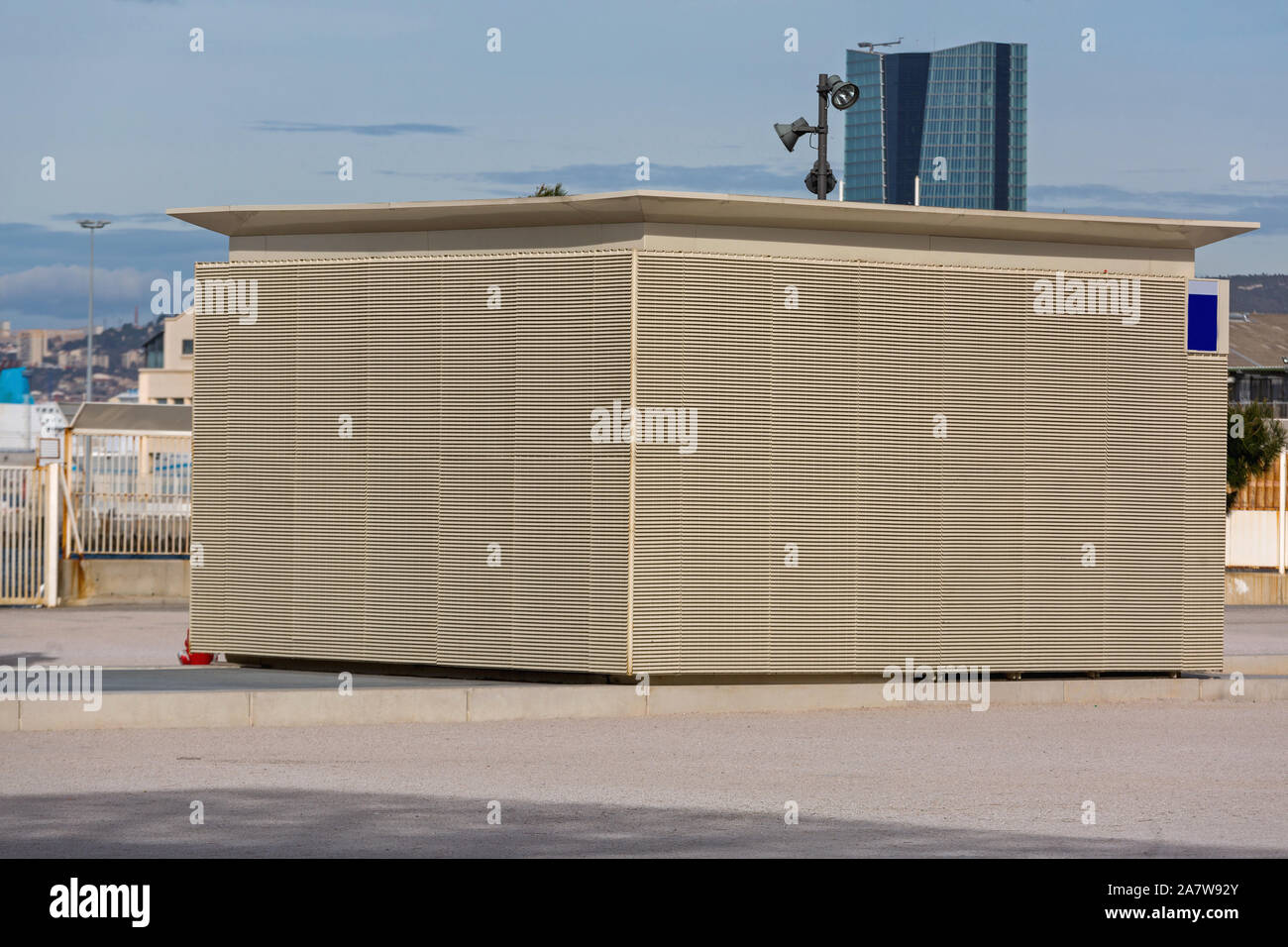 Big Cube Building Structure in Marseille France Stock Photo - Alamy