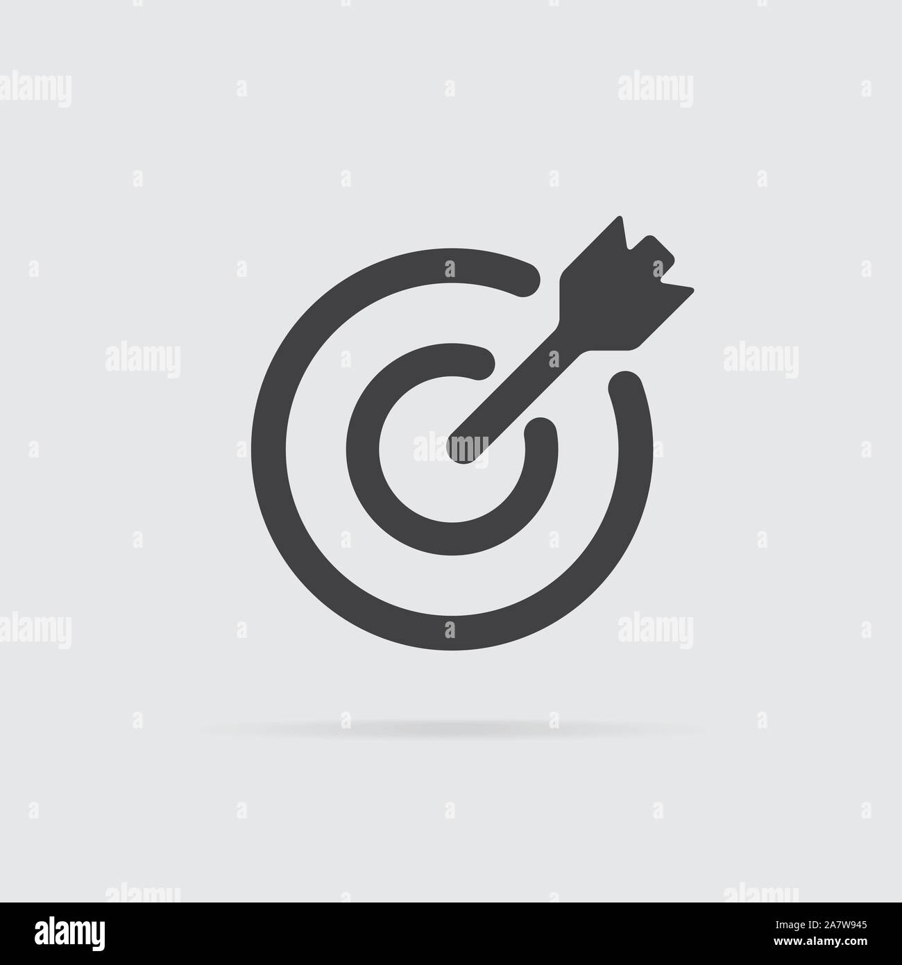 Target icon in flat style isolated on grey background. For your design ...