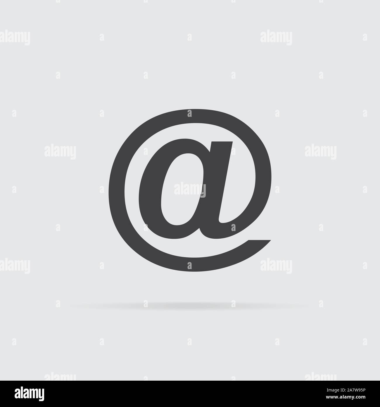 E-mail icon in flat style isolated on grey background. For your design ...