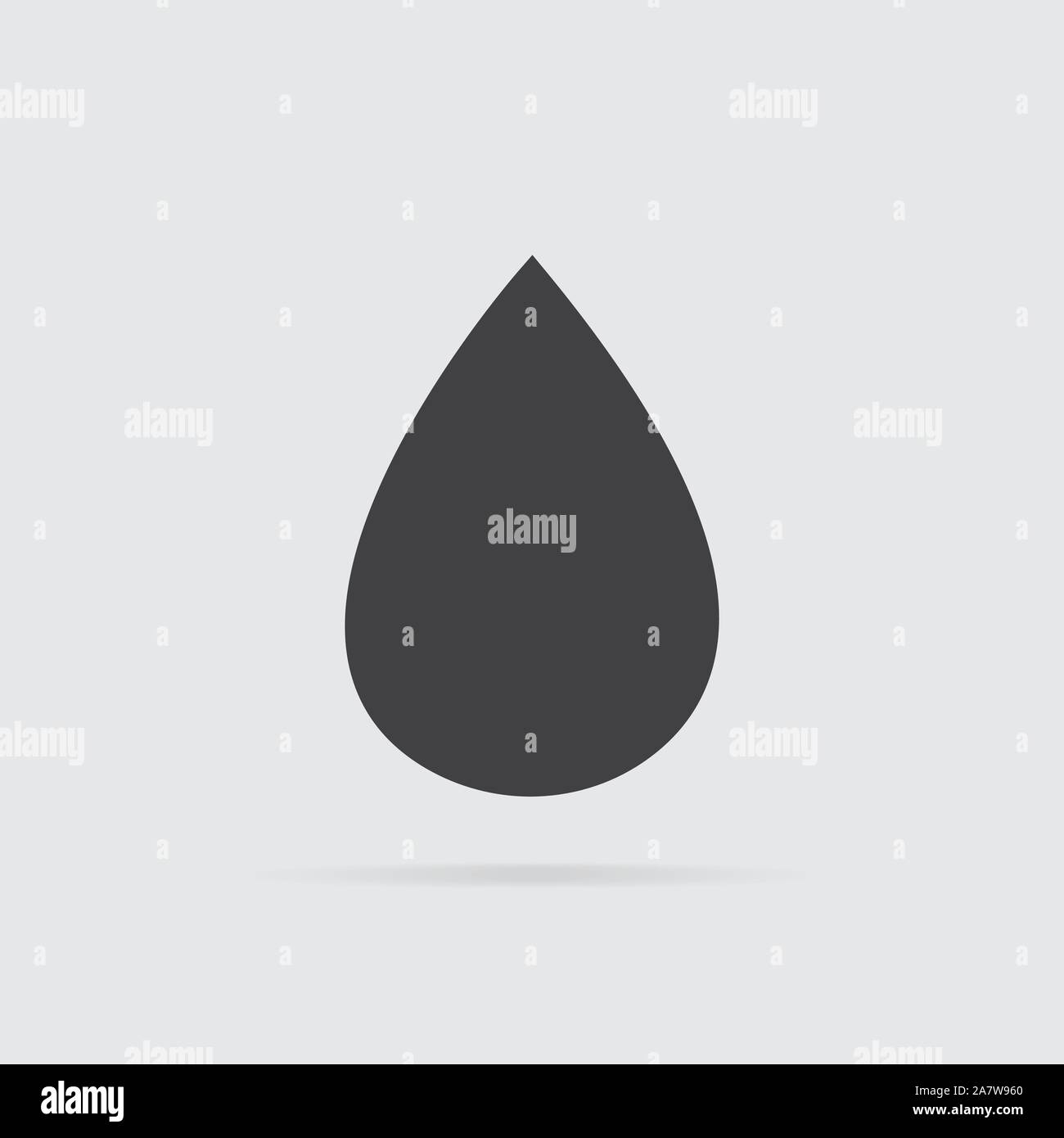 Drop icon in flat style isolated on grey background. For your design ...