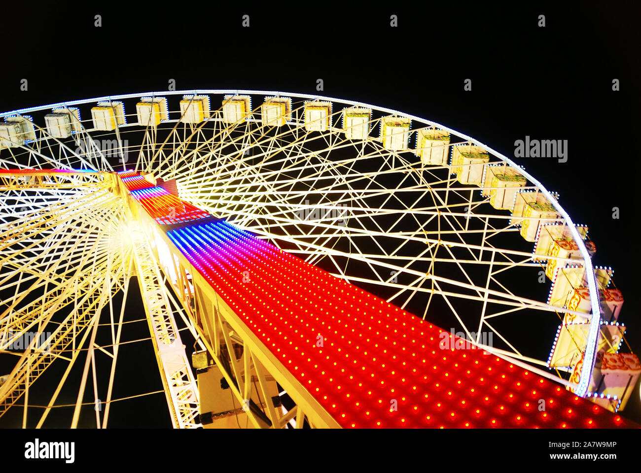 Colorful carousel on a night sky Stock Photo - Alamy