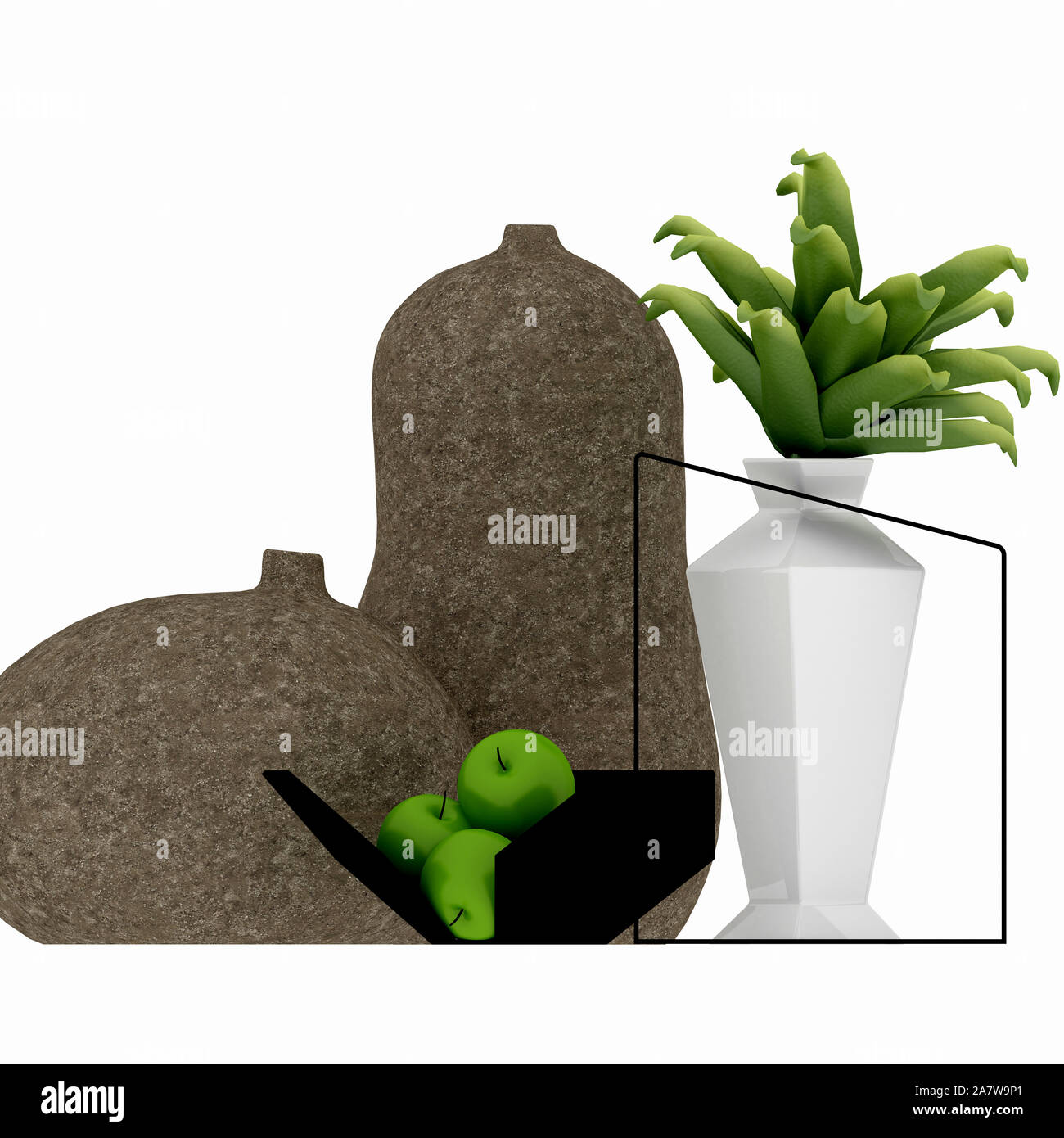 3d render mock up wall library hi-res stock photography and images - Alamy