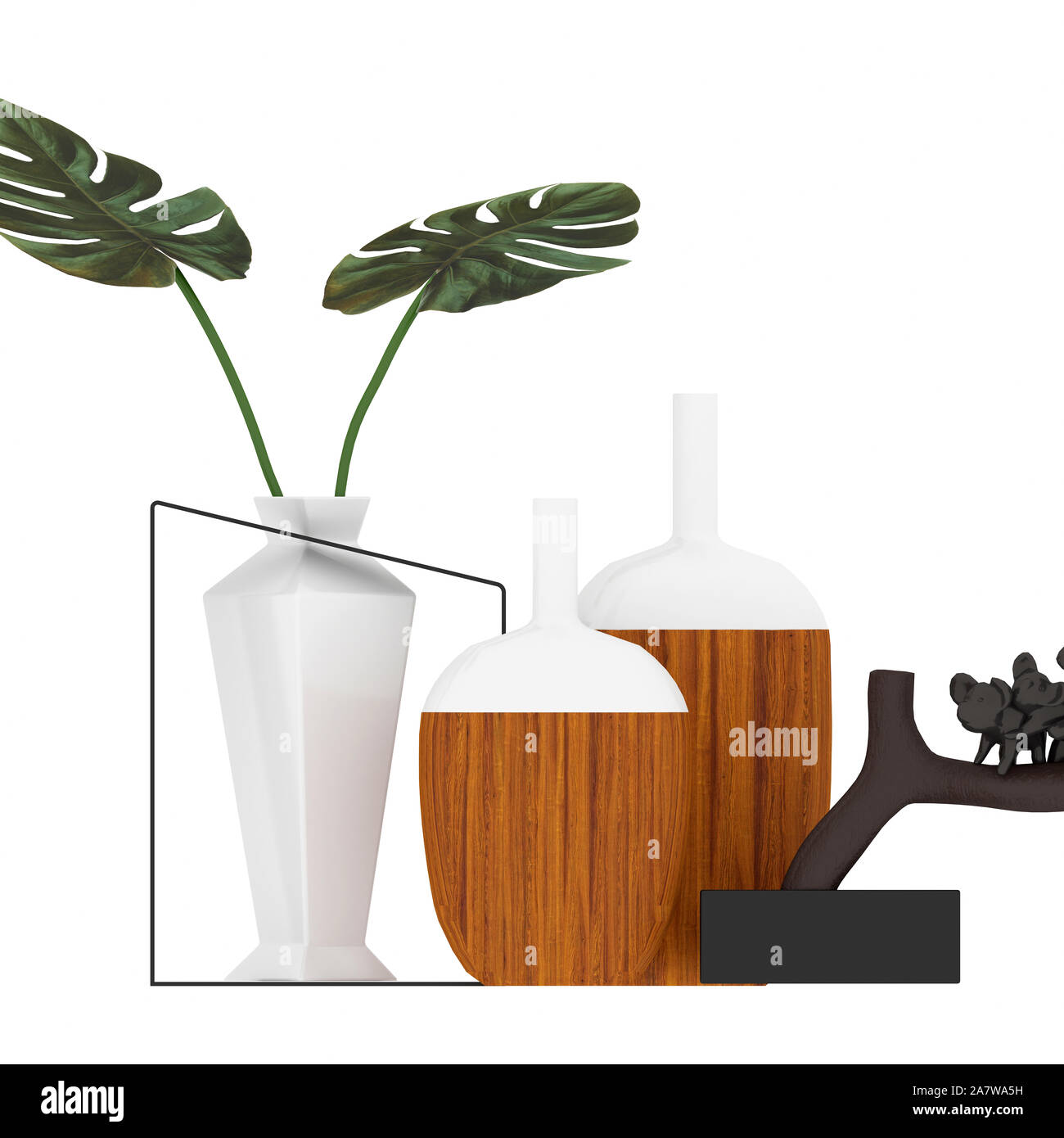 3d render mock up wall library hi-res stock photography and images - Alamy