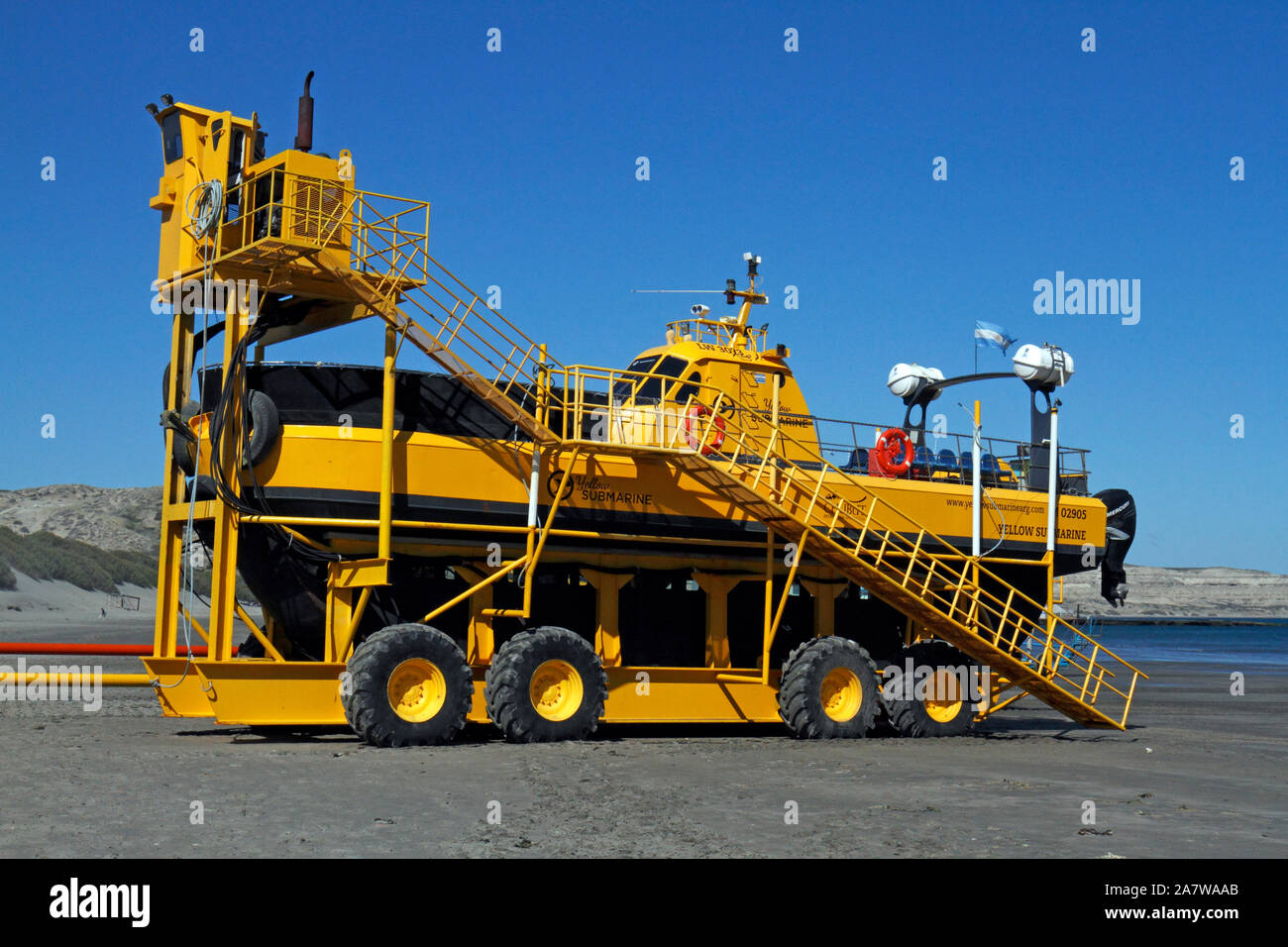 The Yellow submarine. A specialist semi submersible Whale watching ...