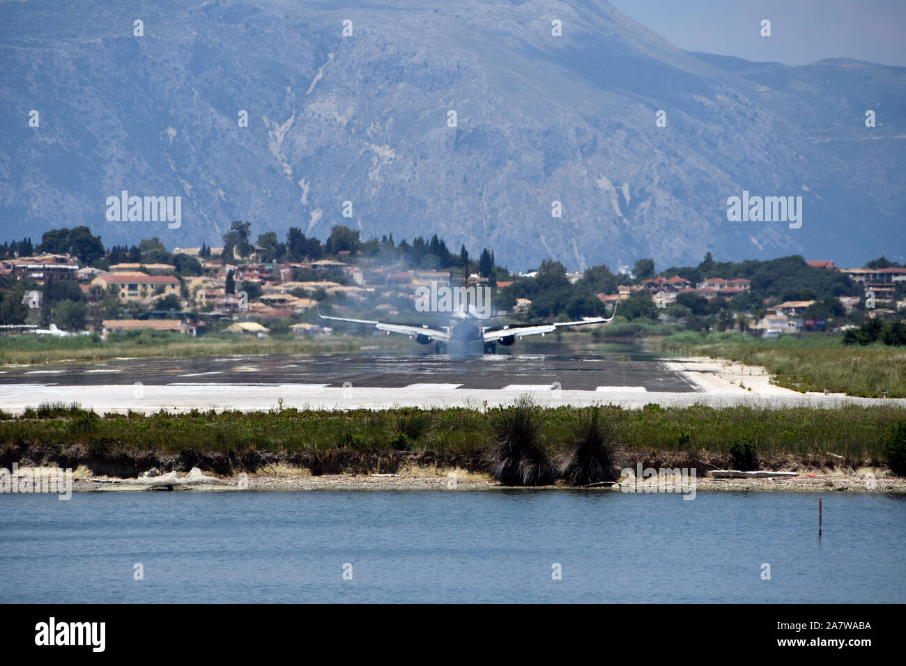 tourist island greece ionian korfu Stock Photo - Alamy