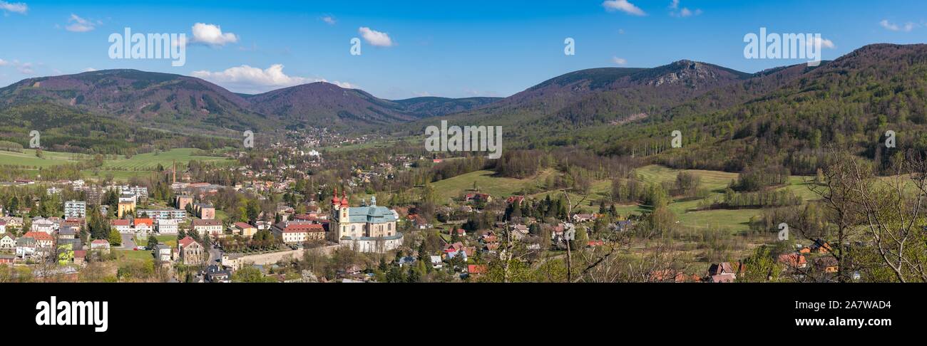 Triangl Viewpoint - Hermit's Stone above Hejnice Stock Photo - Alamy