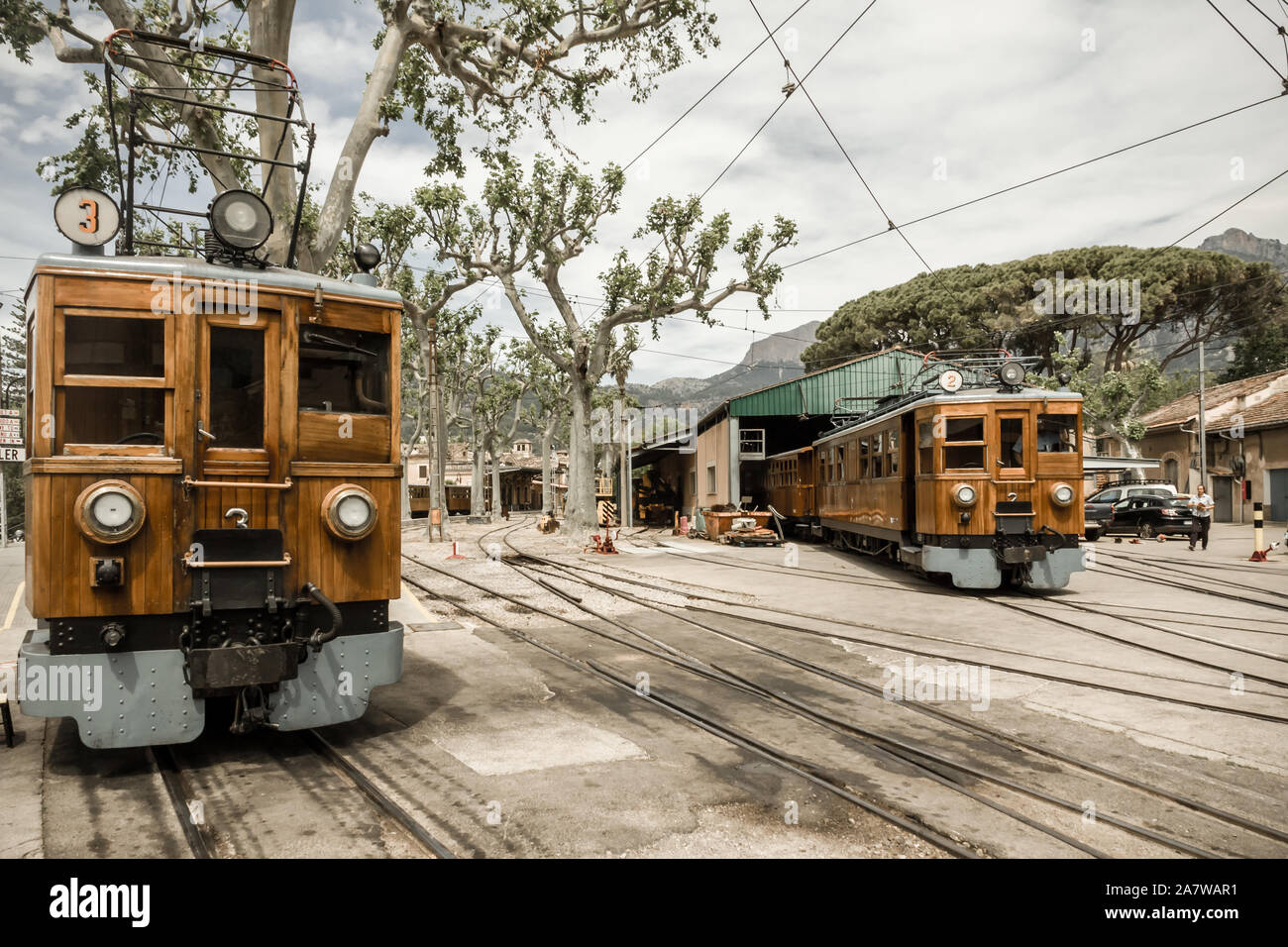 Soller railway station mallorca hi-res stock photography and images - Alamy