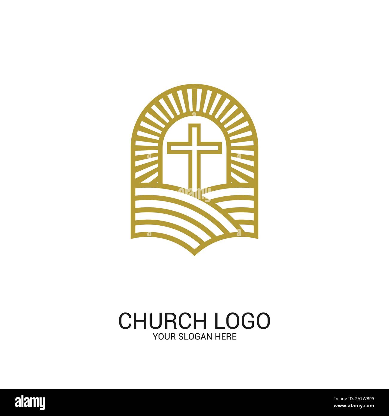Church logo. Christian symbols. Cross of the Lord and Savior Jesus ...