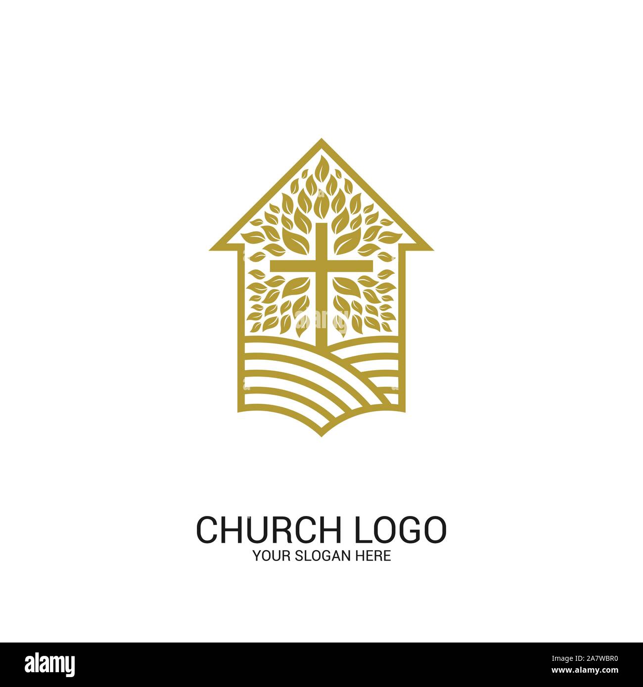 Church logo. Christian symbols. House of Rising Faith Stock Vector ...