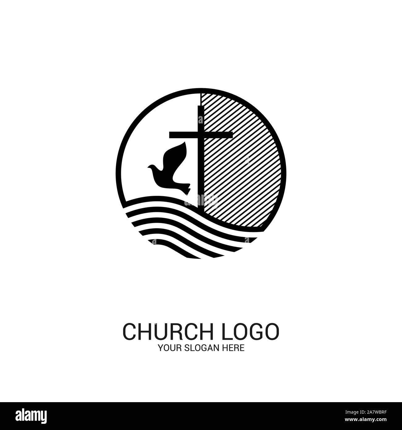 Christian symbols crucifixion jesus Black and White Stock Photos ...