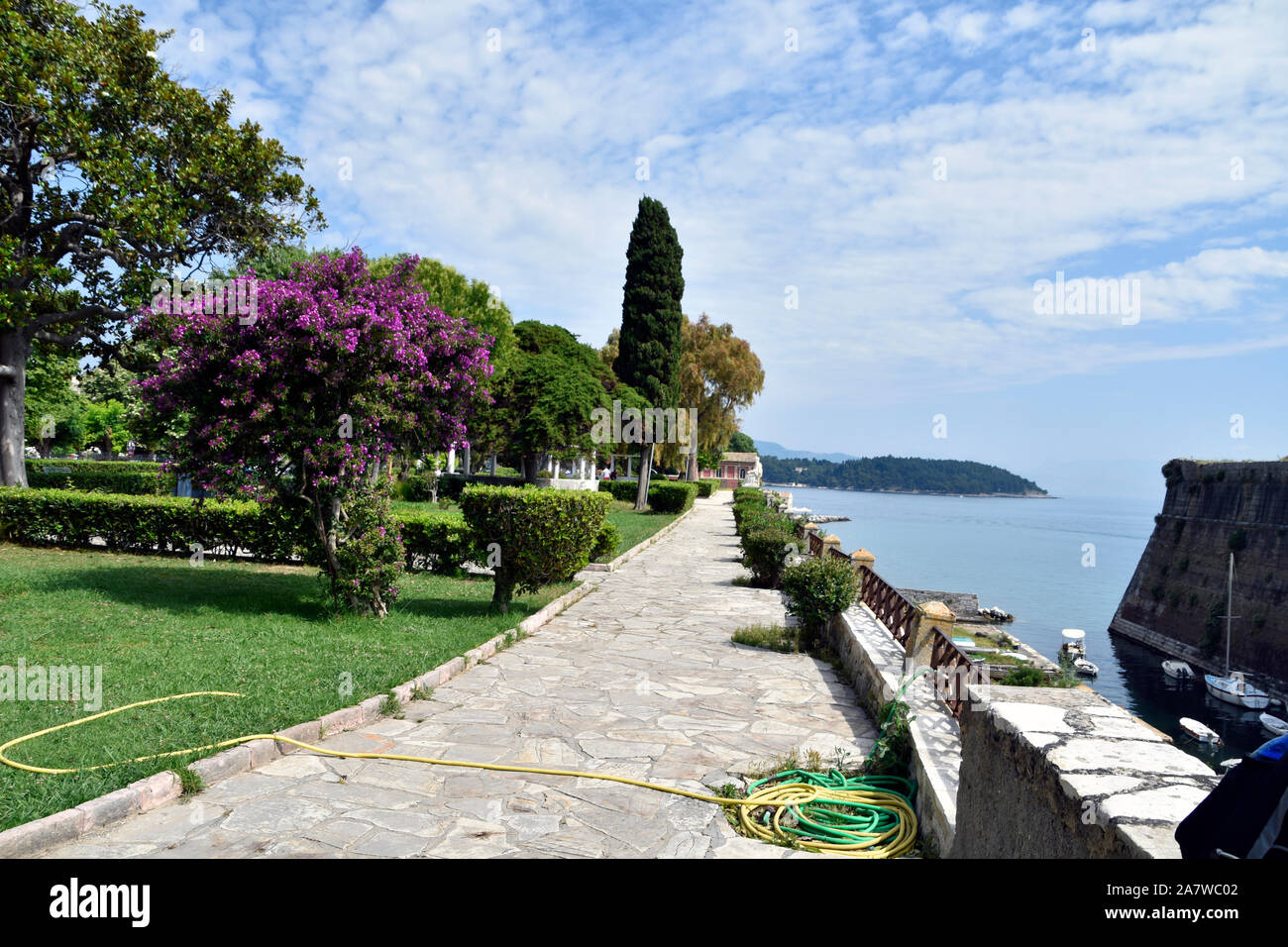 tourist island greece ionian korfu Stock Photo - Alamy