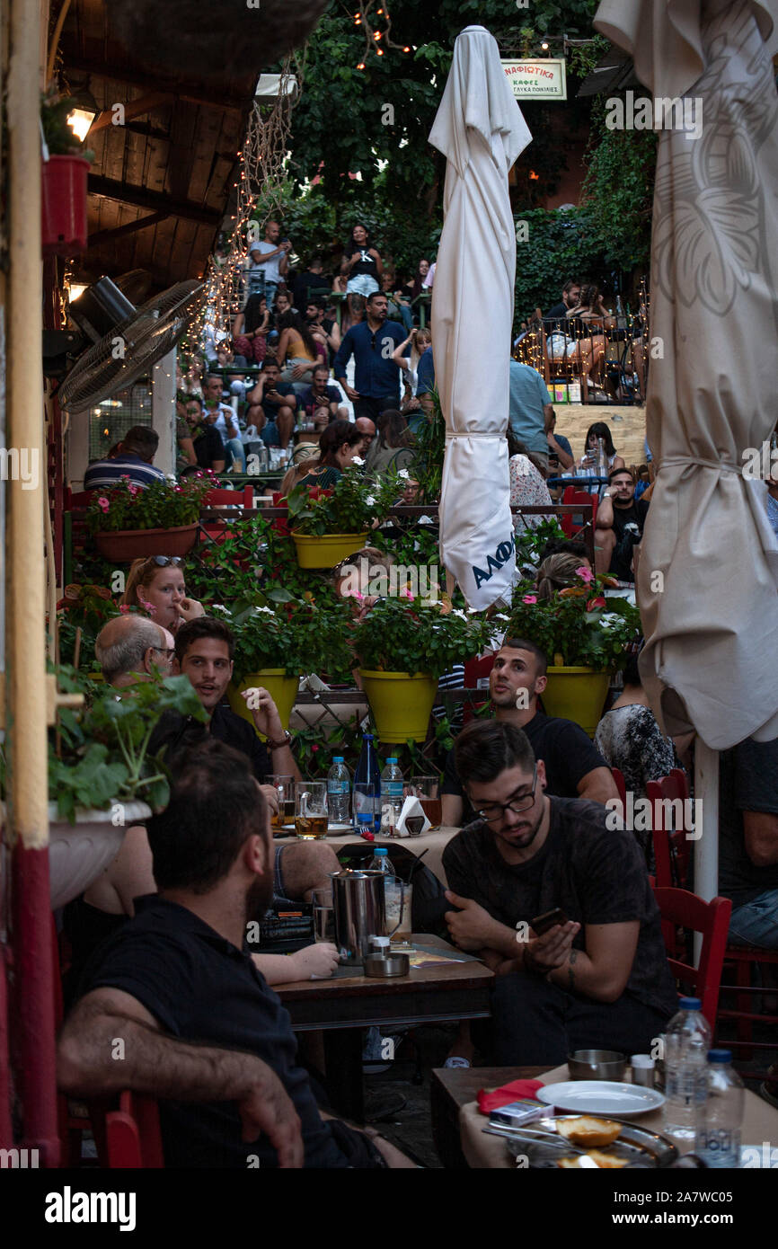 Athens street life Stock Photo - Alamy