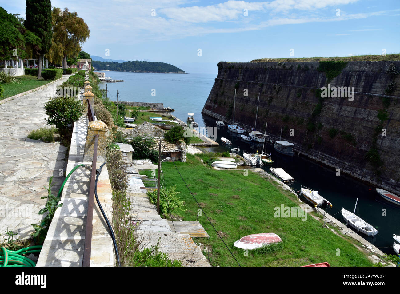 tourist island greece ionian korfu Stock Photo - Alamy