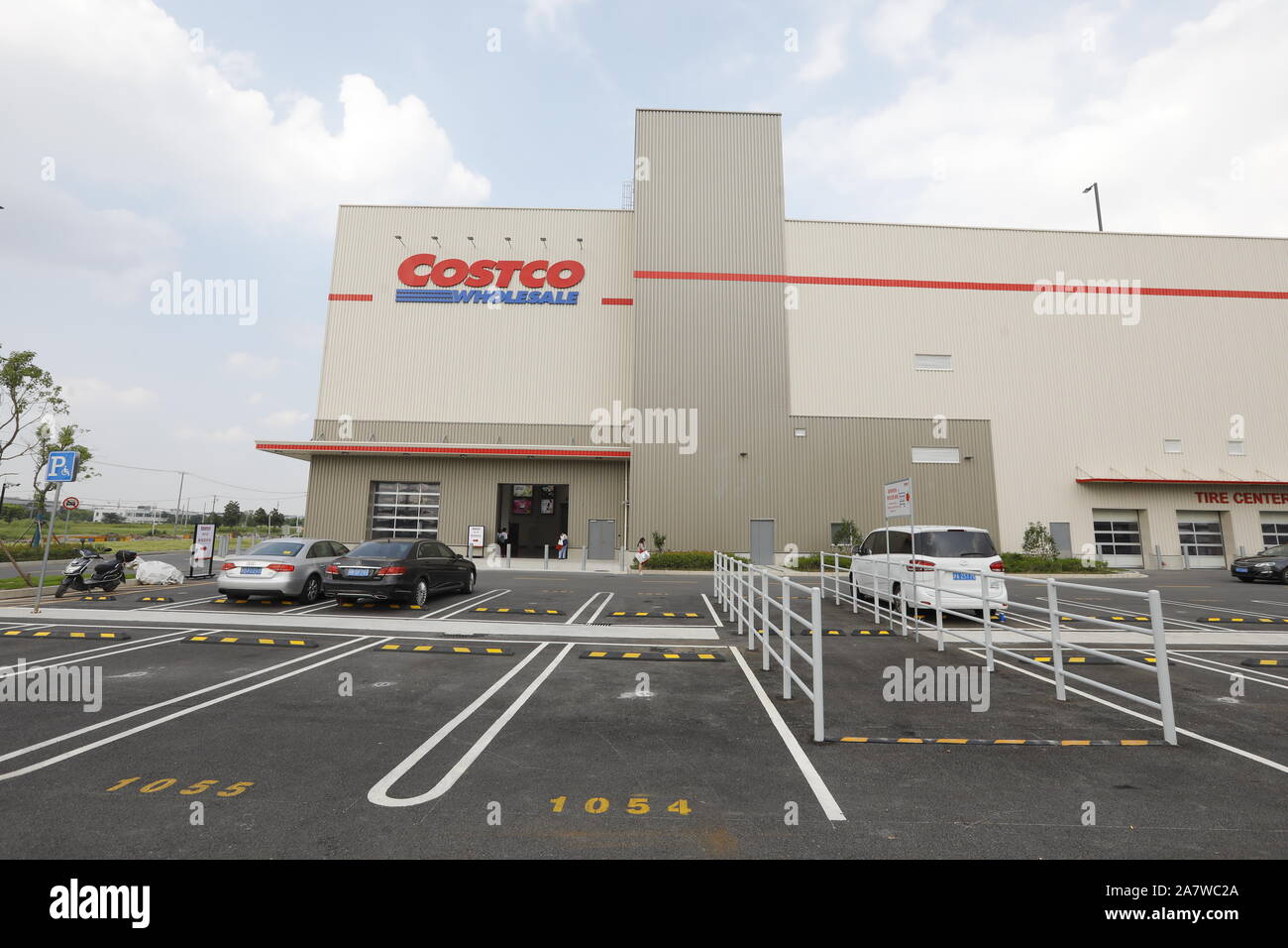 View of the first brick-and-mortar store of Costco in the Chinese ...