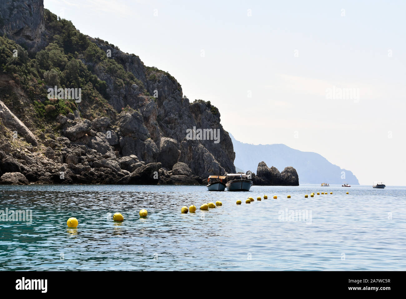 tourist island greece ionian korfu Stock Photo - Alamy