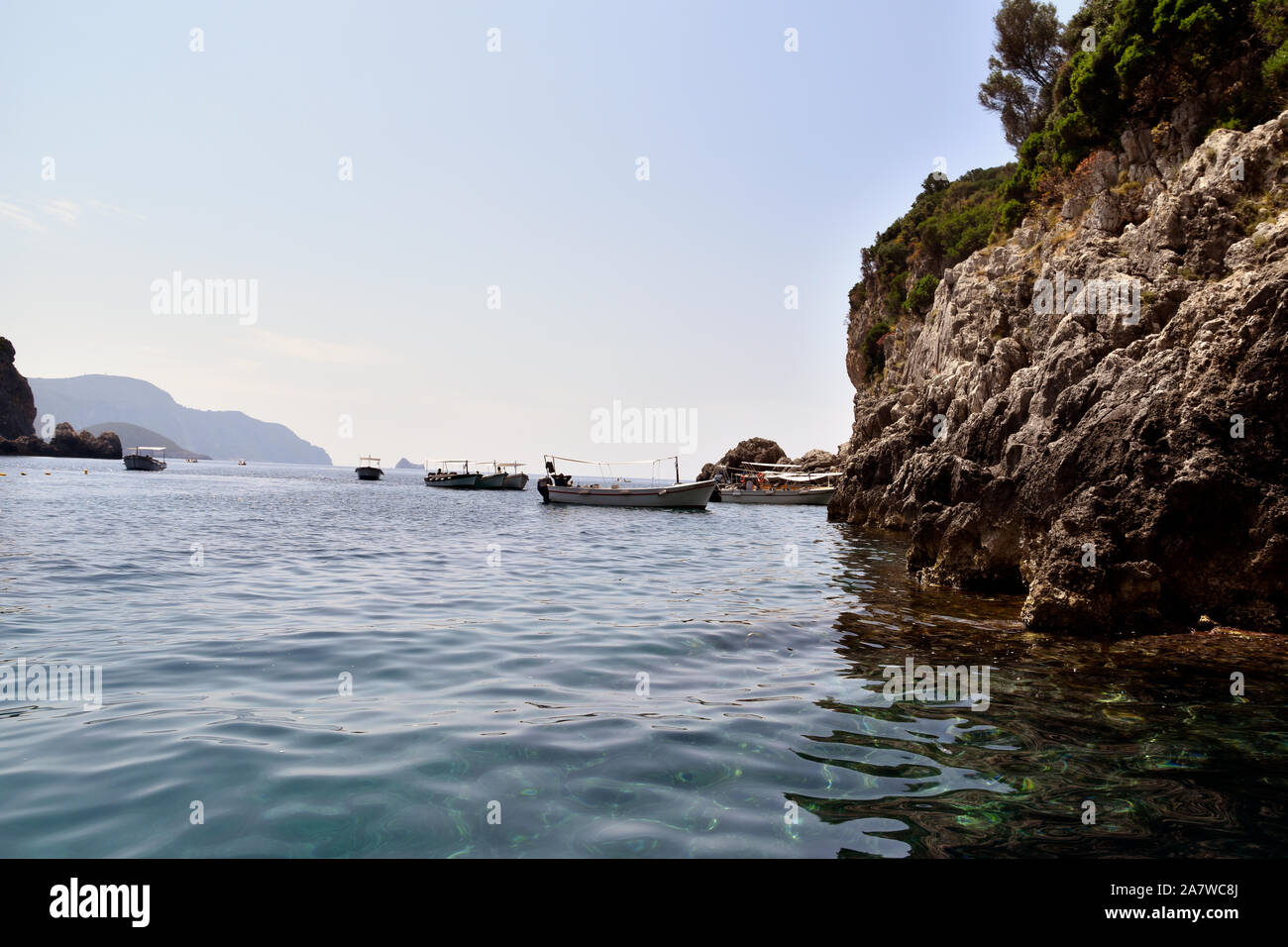 tourist island greece ionian korfu Stock Photo - Alamy