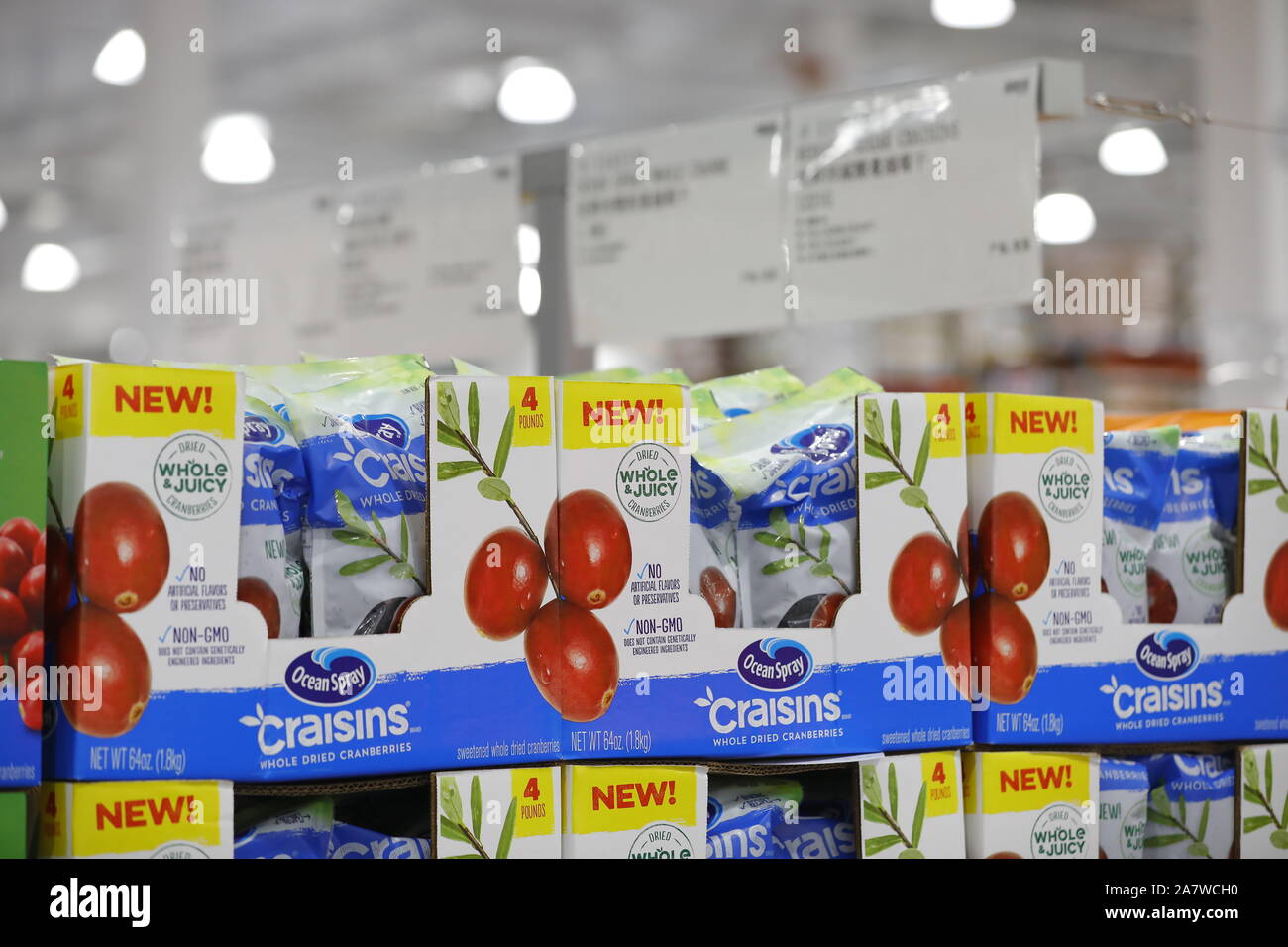 Interior view of the first brick-and-mortar store of Costco in the ...