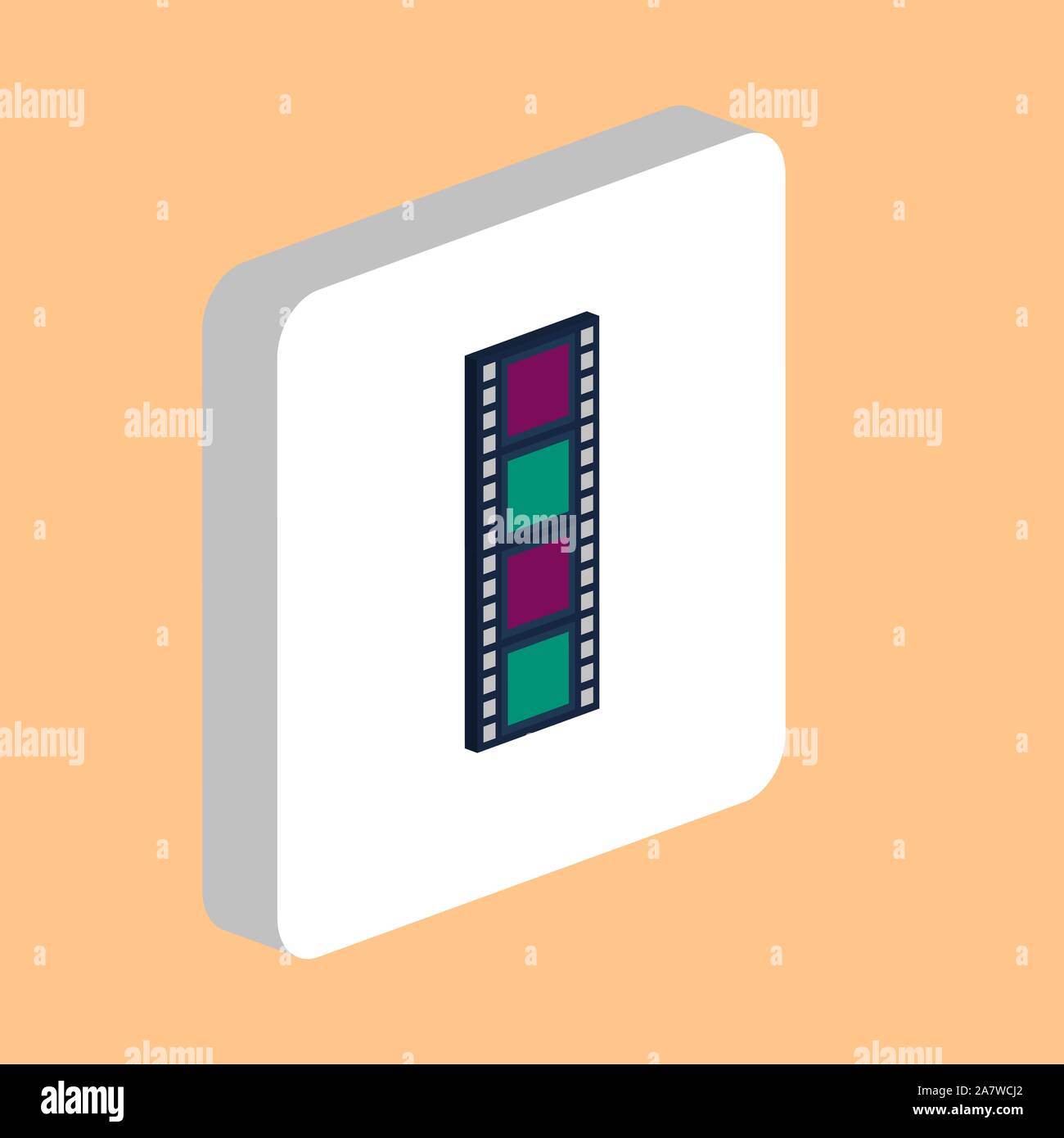 Film Strip Simple vector icon. Illustration symbol design template for ...