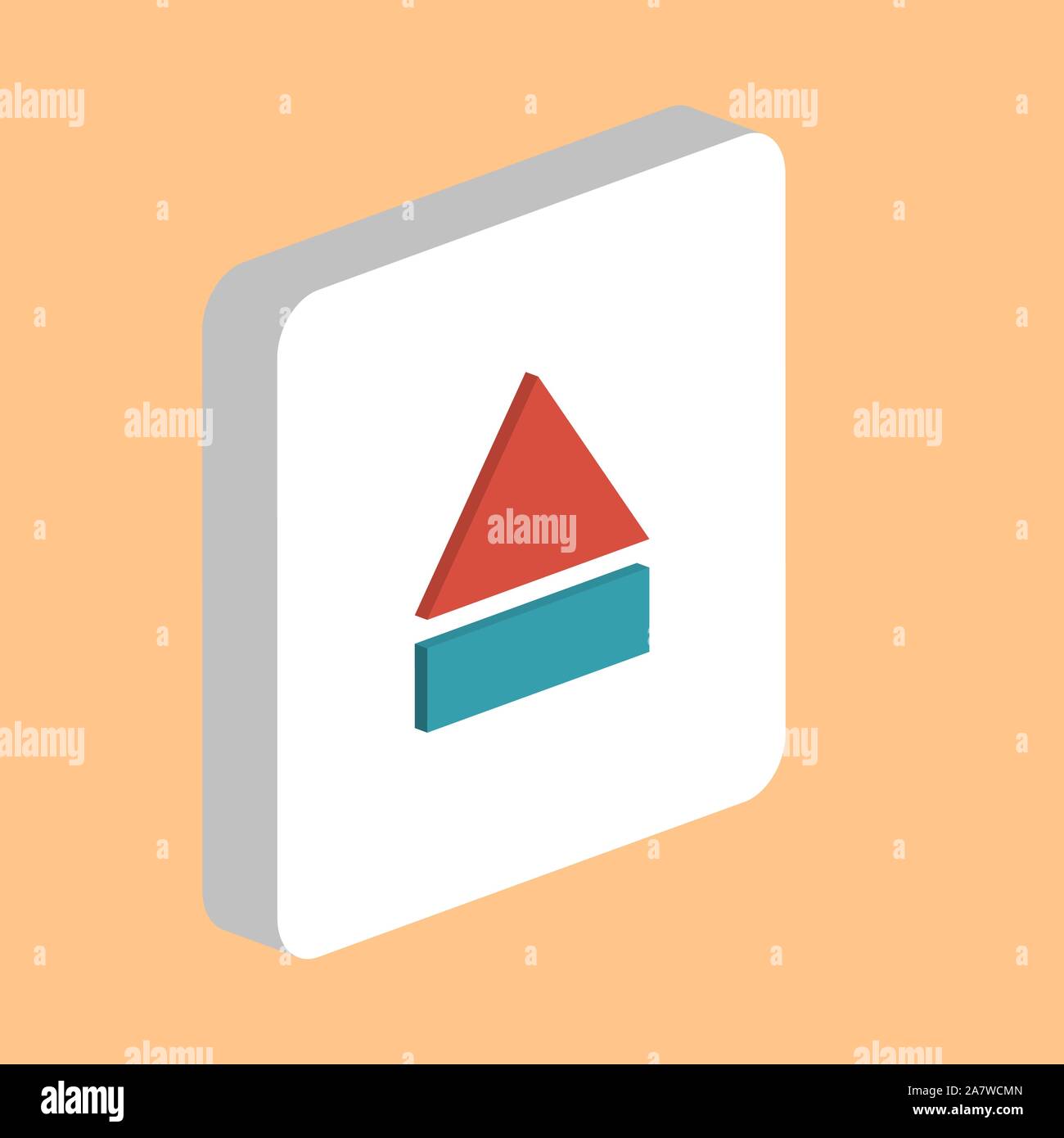 Eject Disc Simple vector icon. Illustration symbol design template for ...