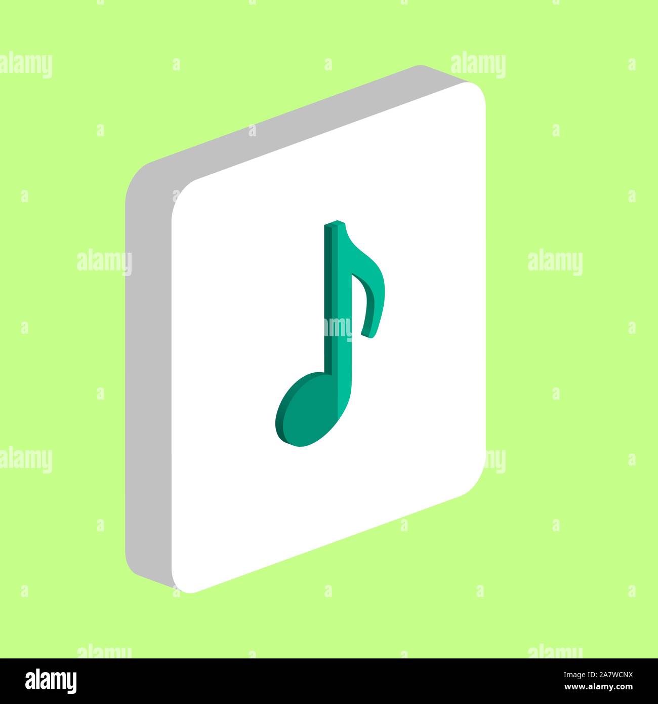 Music Note Simple vector icon. Illustration symbol design template for ...
