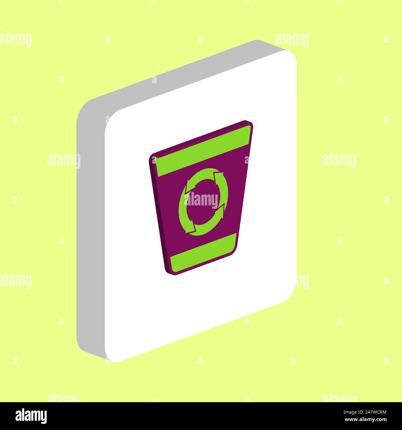 Recycle Bin Simple vector icon. Illustration symbol design template for ...