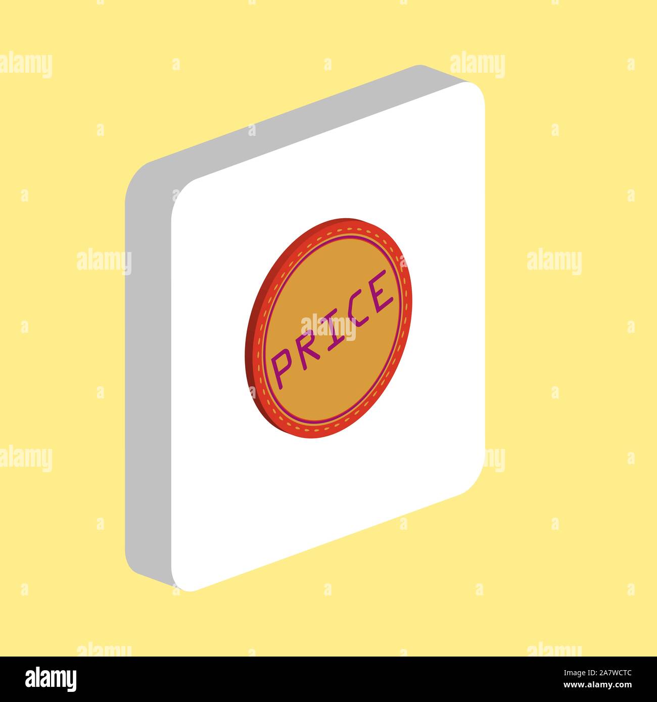 Price Tag Simple vector icon. Illustration symbol design template for ...