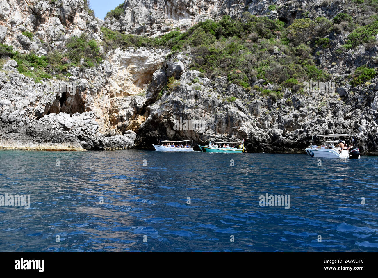 tourist island greece ionian korfu Stock Photo - Alamy