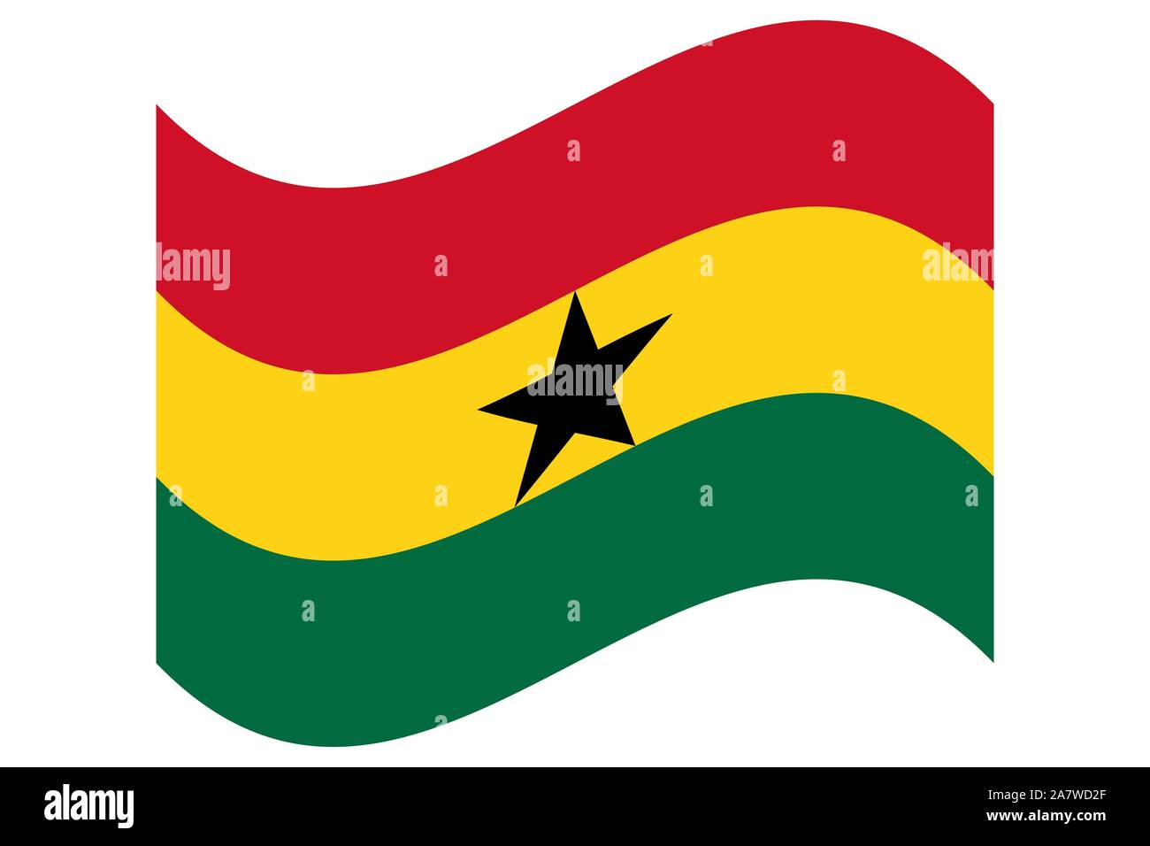 Wave Flag of Ghana Vector illustration eps 10 Stock Vector Image & Art ...