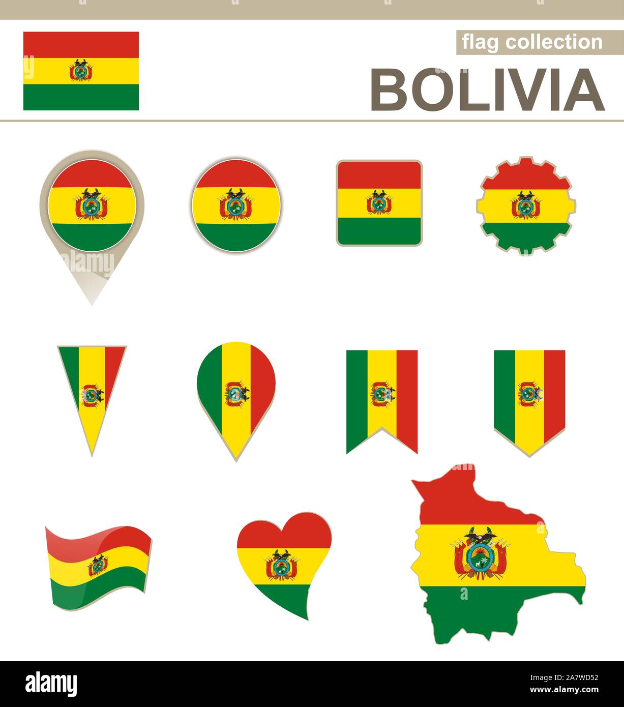 Round flag of bolivia hi-res stock photography and images - Alamy