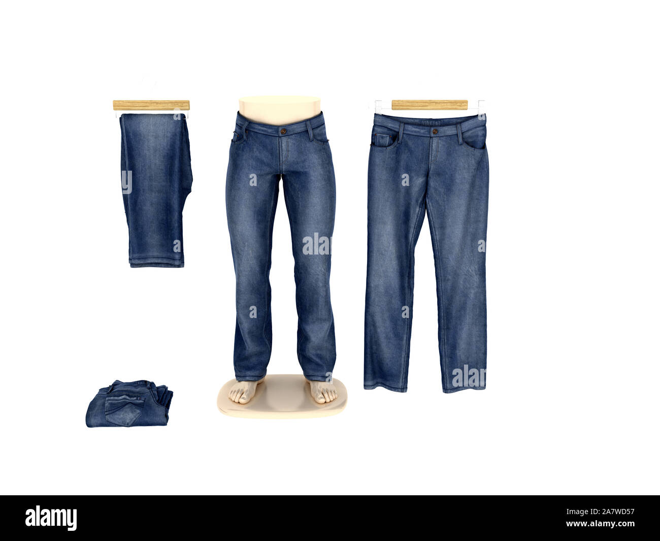 3d render of blue jean Stock Photo - Alamy