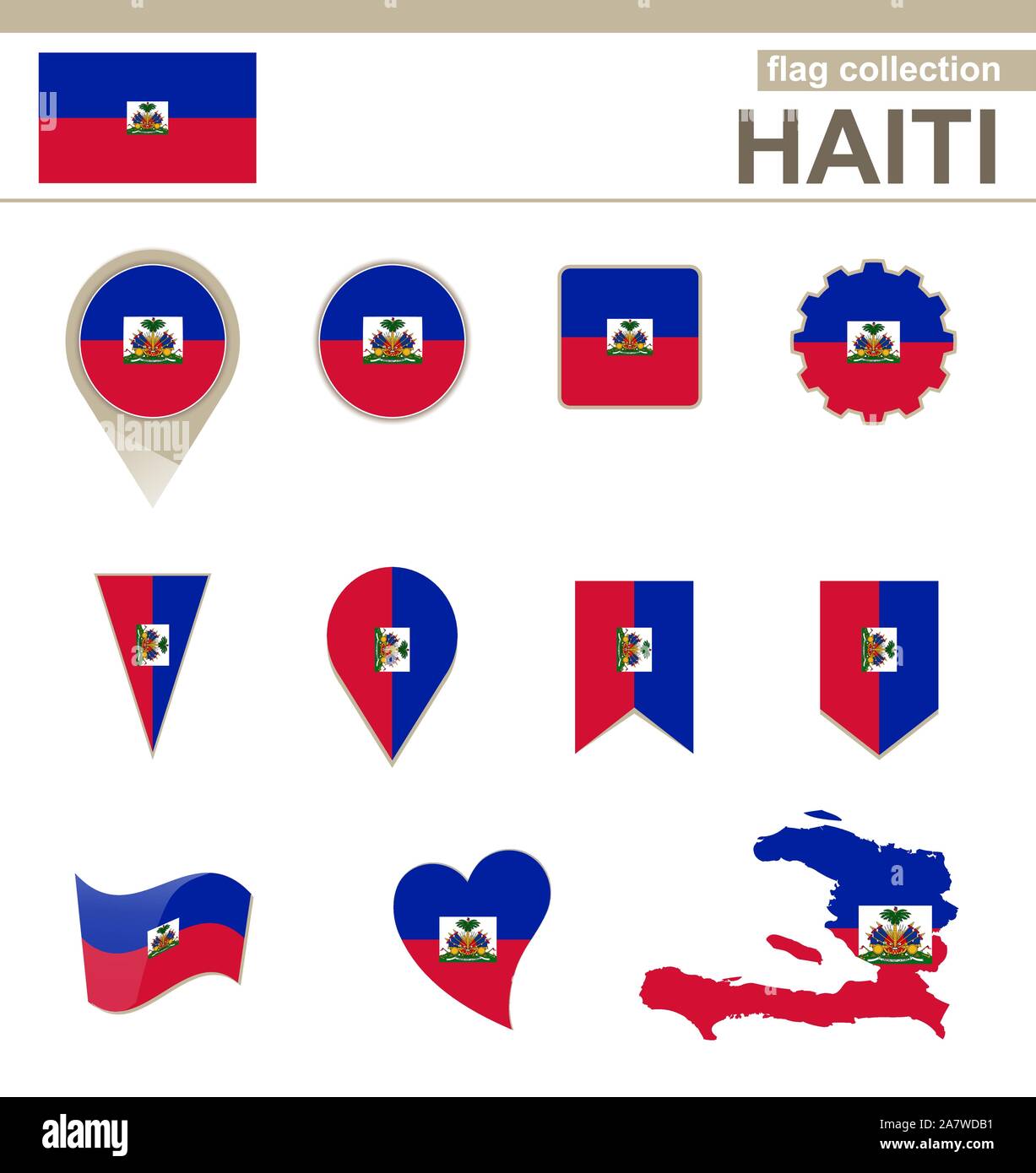 Official flag of haiti Stock Vector Images - Alamy