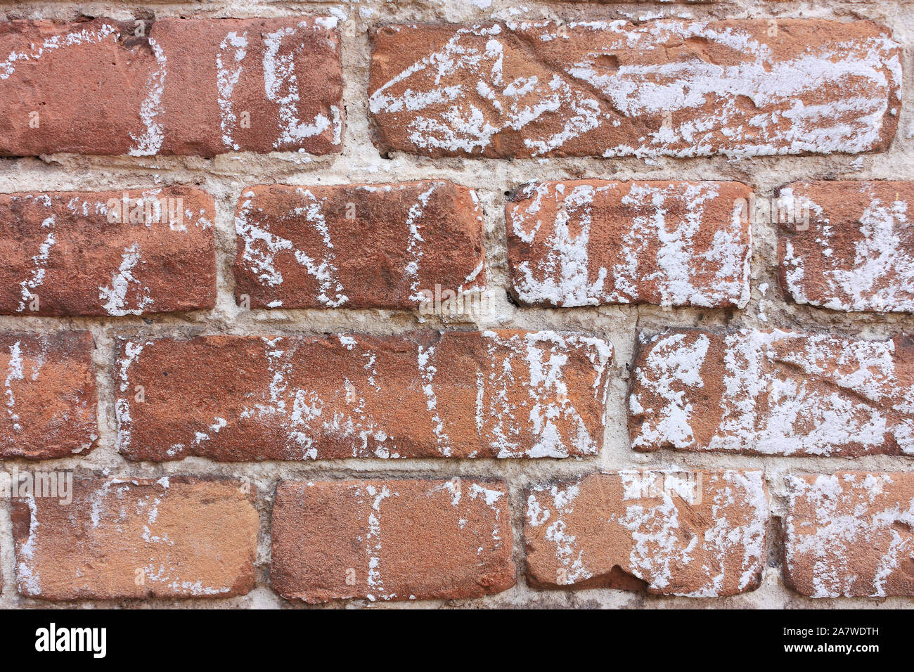 Red brick background with random chalk lines Stock Photo - Alamy